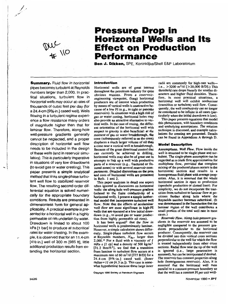 110 - SPE - Pressure Drop in Horizontal Wells and Its Effect On ...
