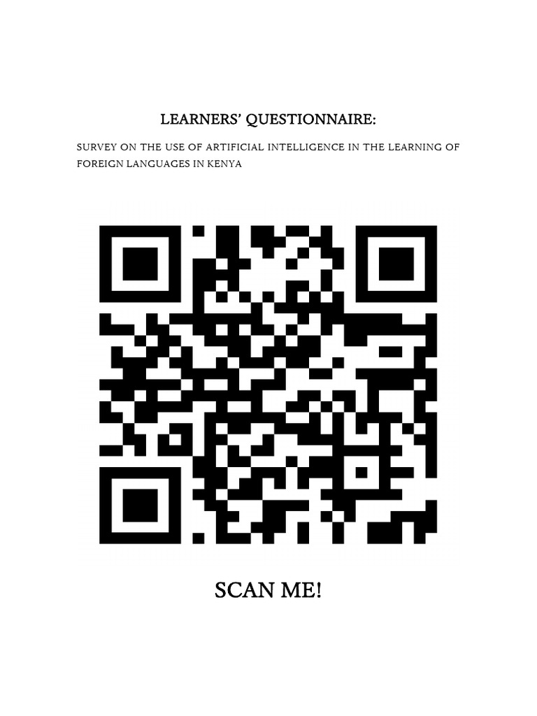 Learners Questionnaire - QR Code | PDF