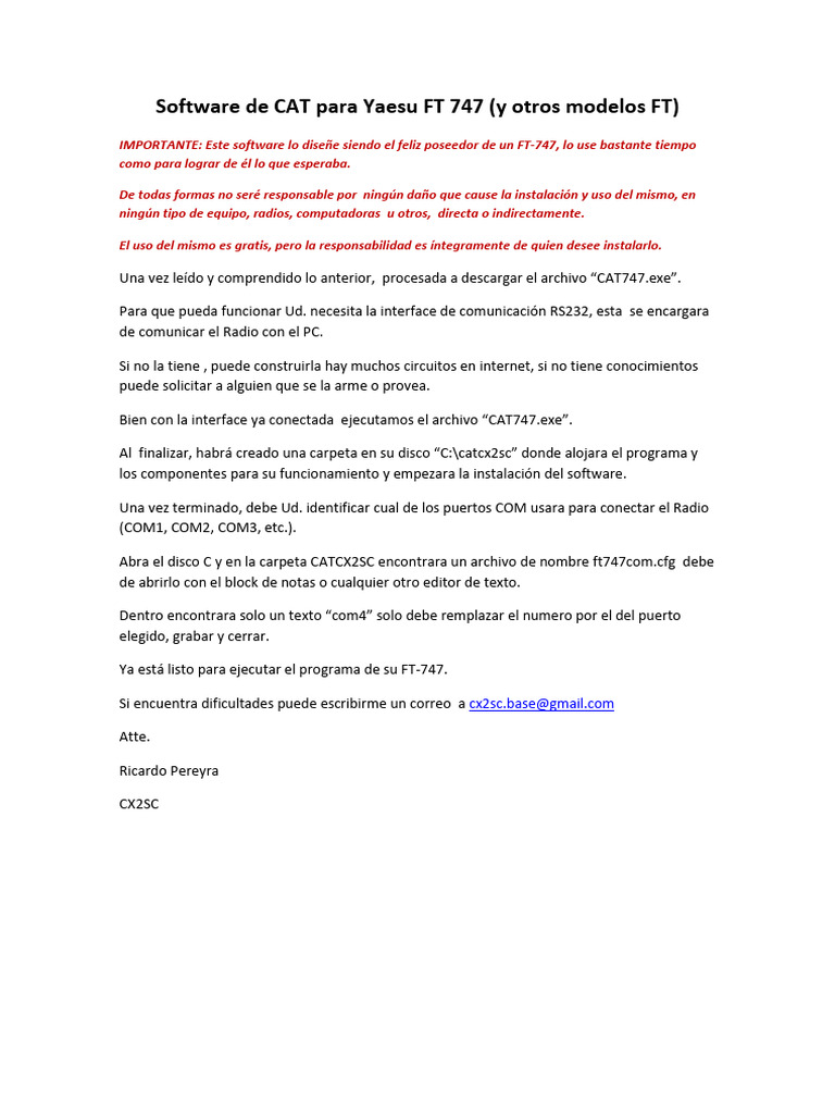 Leer Antes de Instalar CAT 747 | PDF