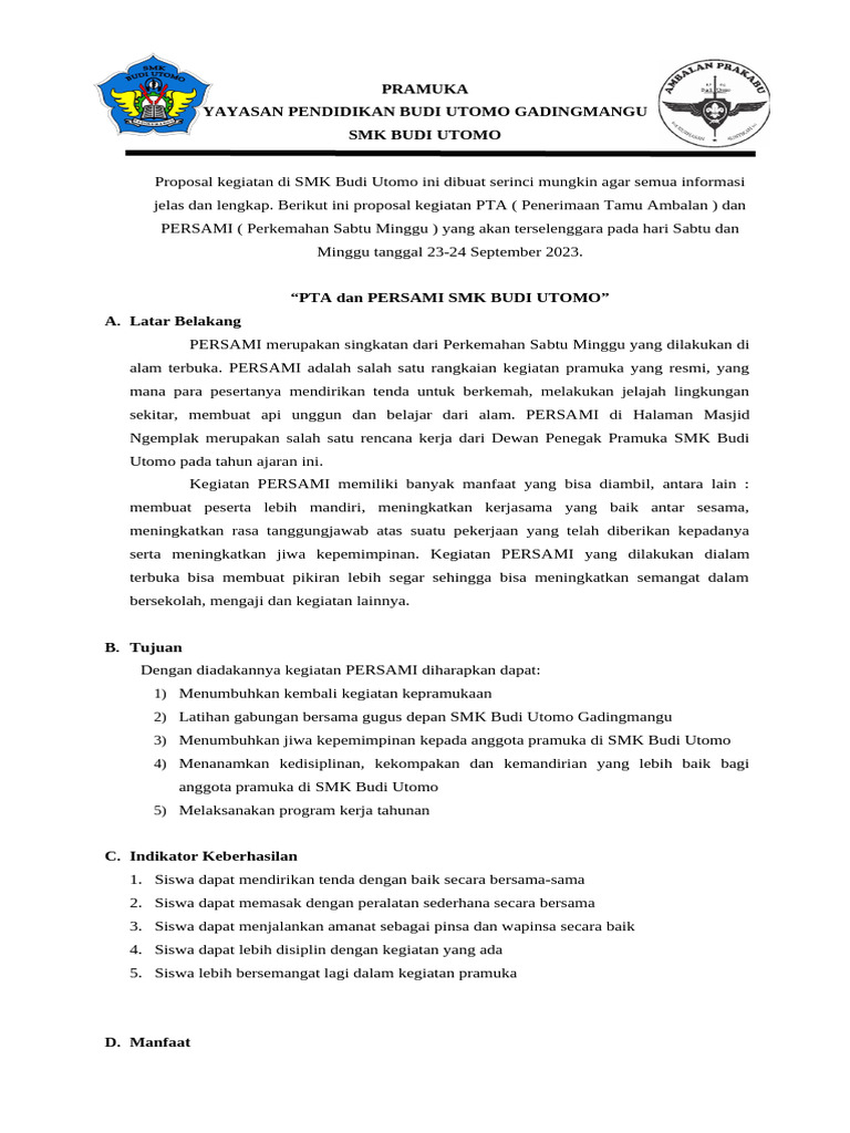 Proposal Persami | PDF