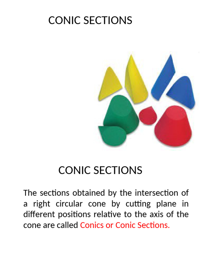 Unit I 3.conic Sections | PDF | Ellipse | Perpendicular