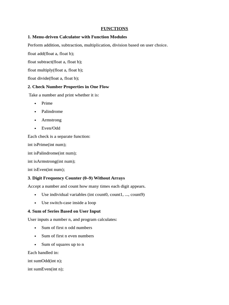 Week 4 - Functions | PDF