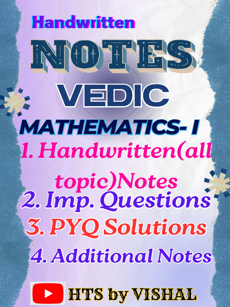 Vedic Maths Toppers Material | PDF