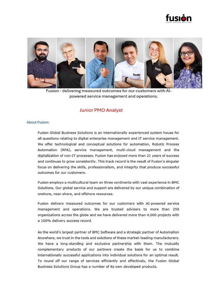 Junior PMO Analyst Job Description | PDF | Project Management | Business