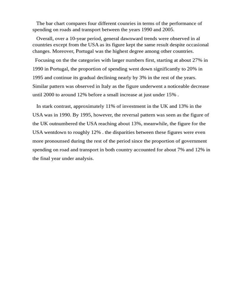 Writing Task1. Bar Chart | PDF