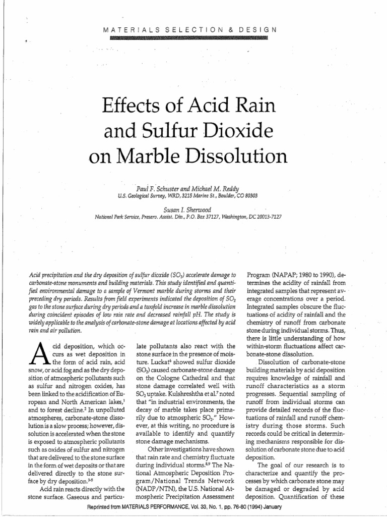 Effects of Acid Rain95 | PDF