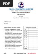 PLE SST 2024-A Revised Past Paper Guides | PDF