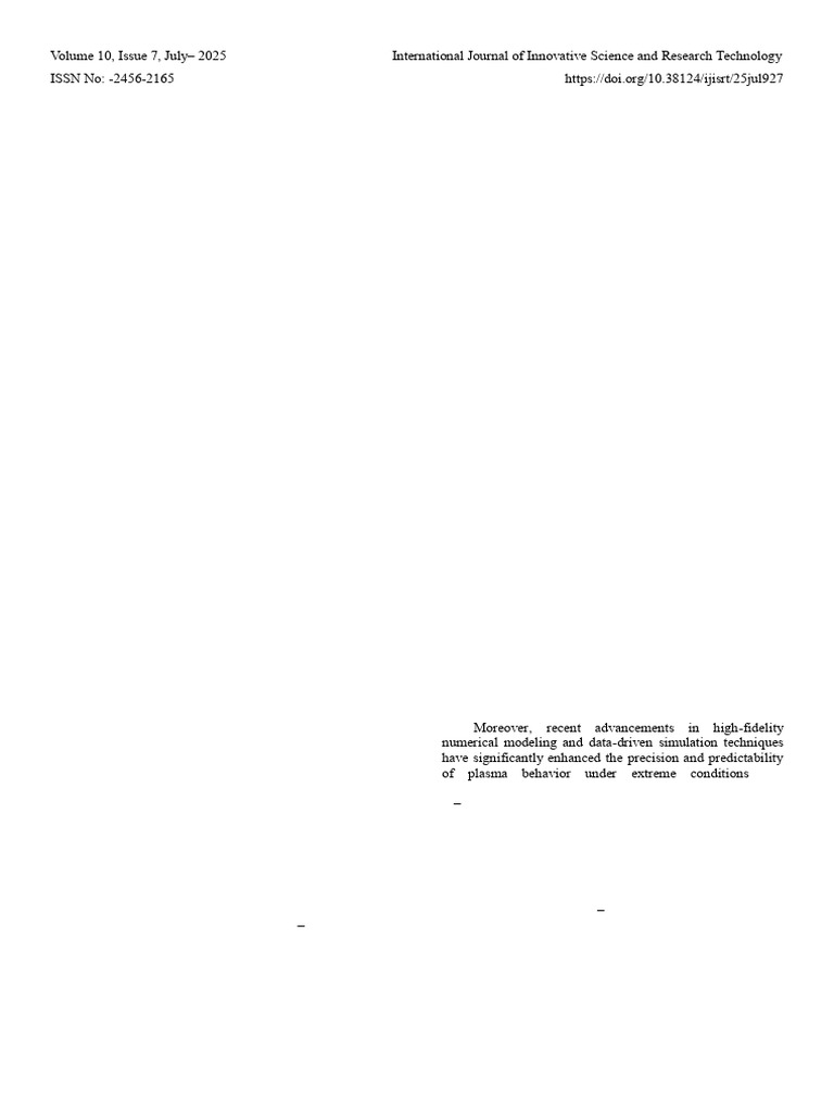 Fluid Model of Ion Acceleration in Magnetized Plasma Jets | PDF ...