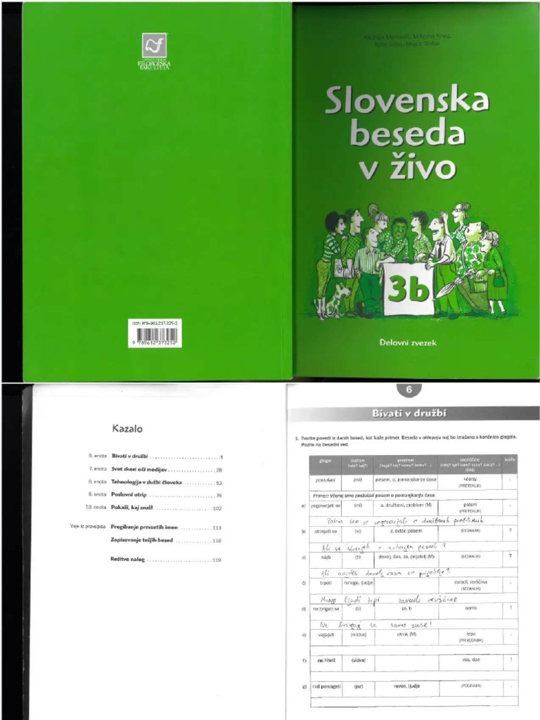 Slovenska Beseda V Živo - Zvezek - 3b | PDF
