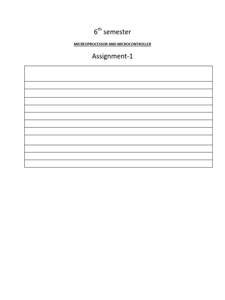 Microprocessor and Microcontroller | PDF