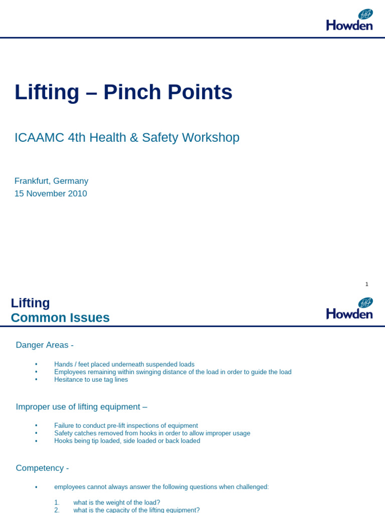 Lifting Safety and Pinch Point Best Practices | PDF | Crane (Machine)