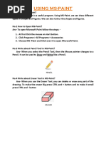 c1 MS PAINT Assignment | PDF | Drawing | Computing