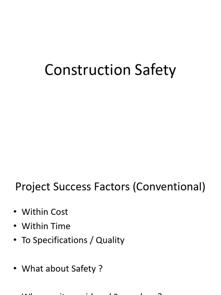 Construction Safety: Key Risk Factors | PDF | Risk | Safety