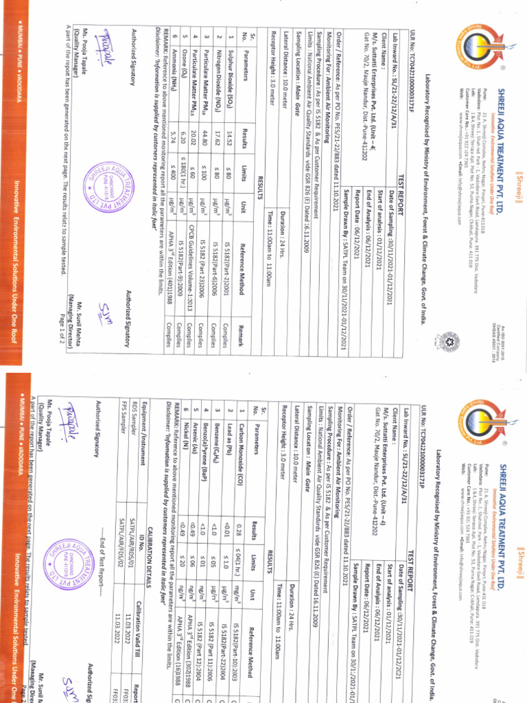 MPCB Envo Rpts. | PDF