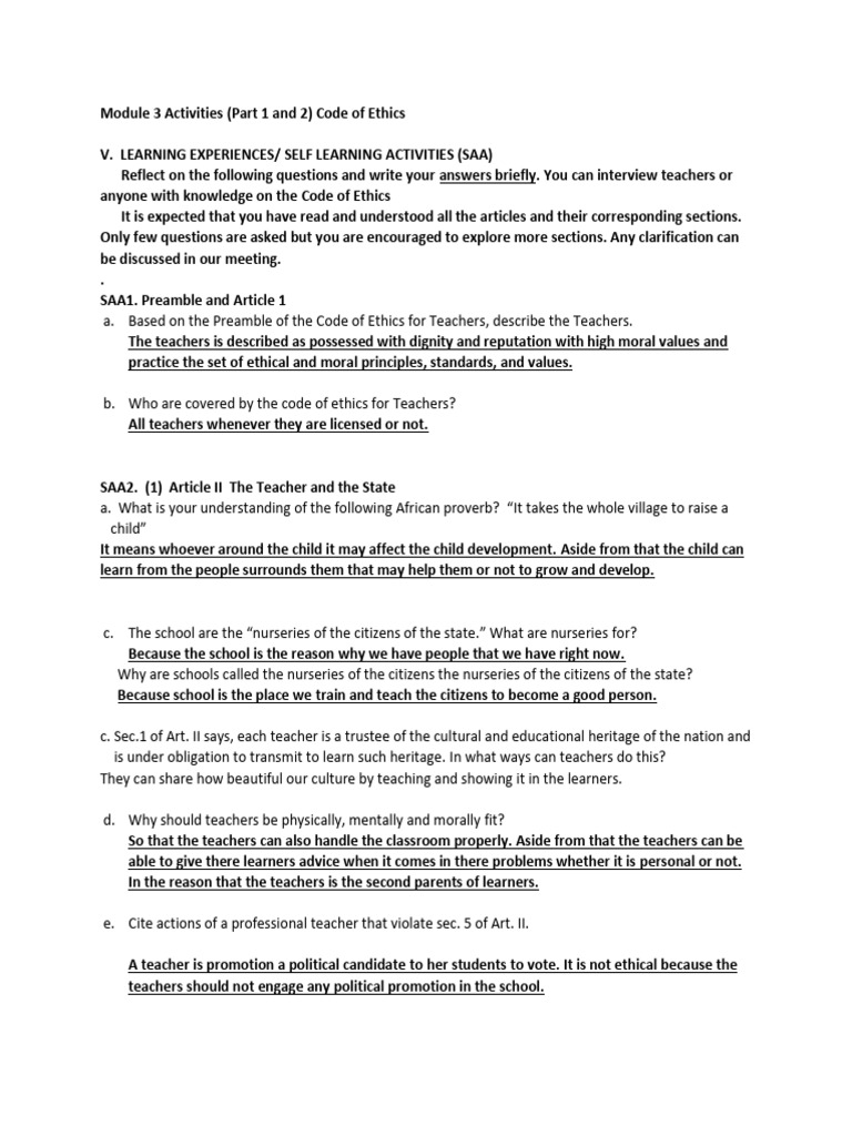 Faith Annie Gonzales - Module 2 Activities Part 1 and 2 | PDF ...