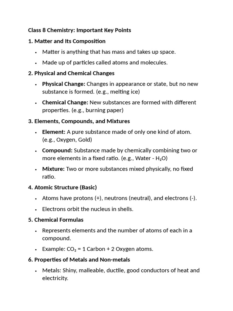Class 8 Chem | PDF