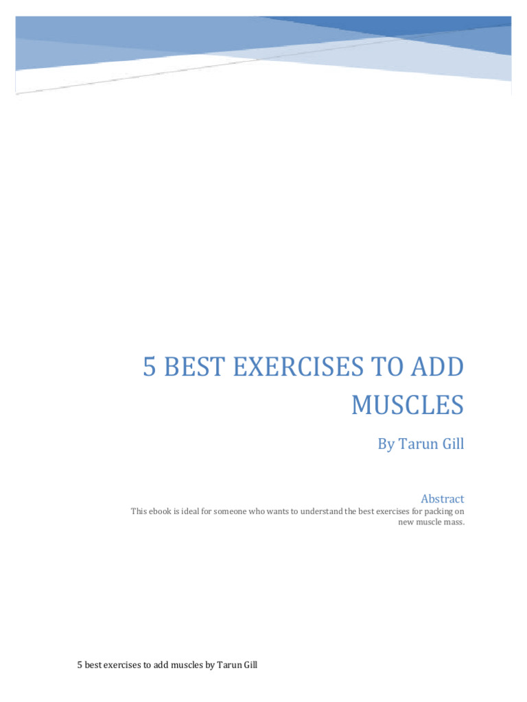 Top 5 Exercises for Muscle Gain | PDF | Strength Training ...