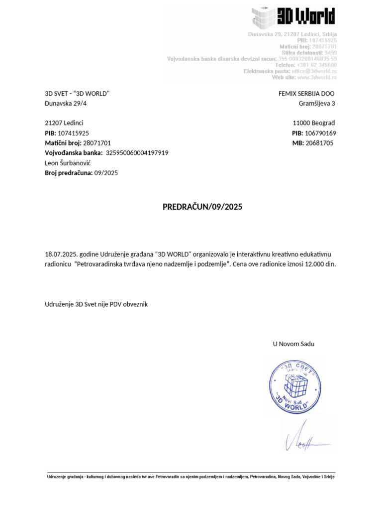 18 07 2025 Predracun 09 | PDF