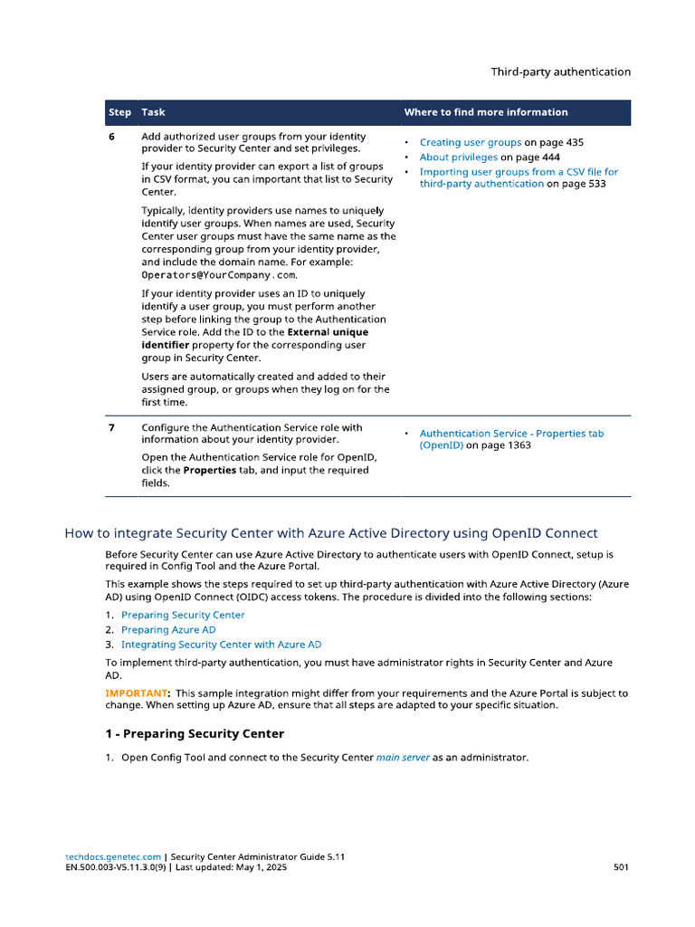 How To Integrate Security Center With Azure Active Directory Using OpenID Connect | PDF