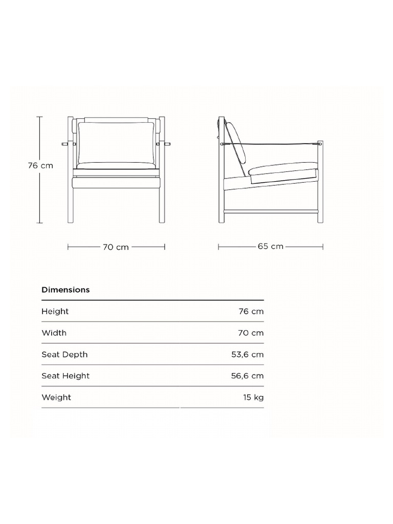 HB Lounge Chair Measurements | PDF