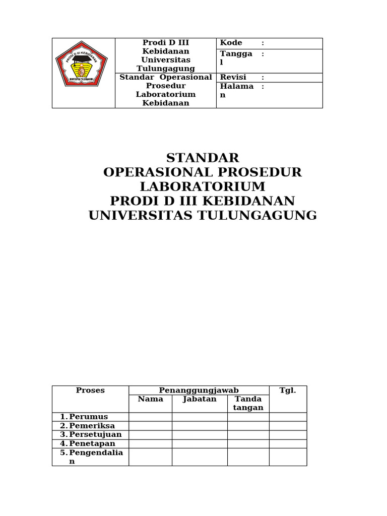 SOP Lab Dan SOP New Normal | PDF