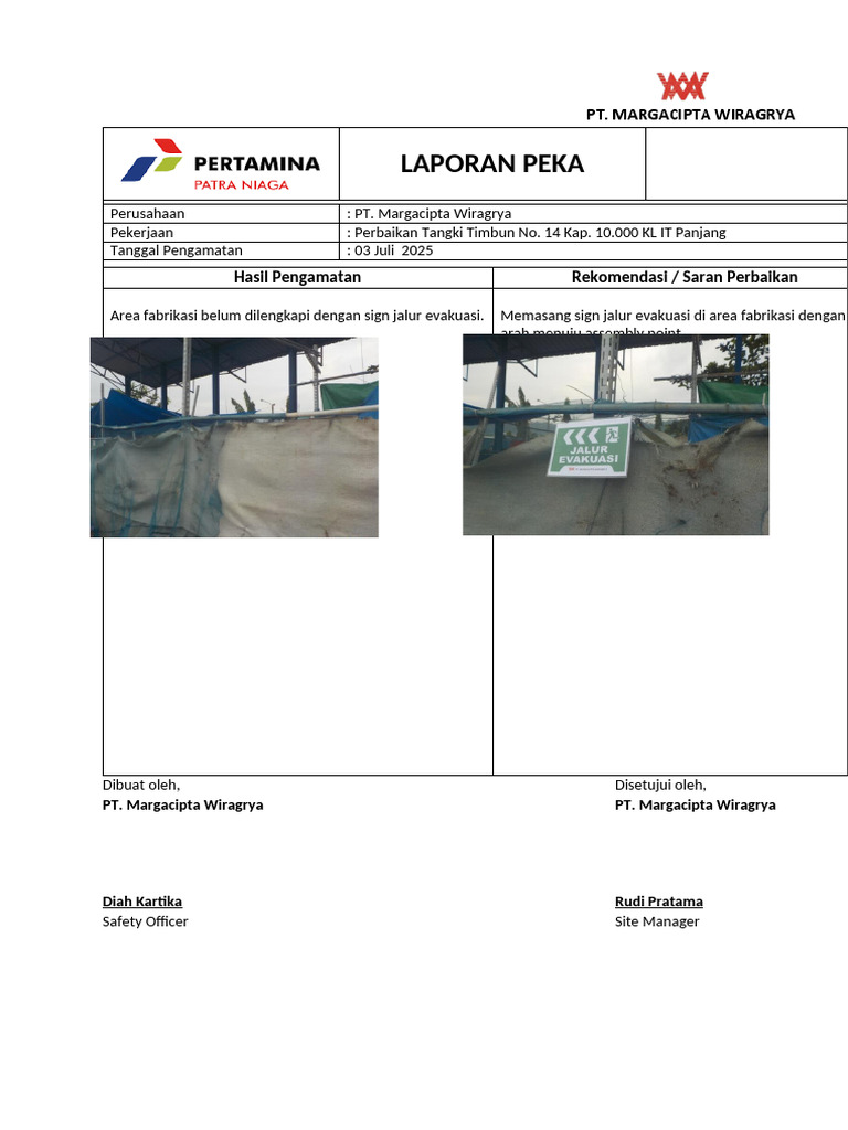 PEKA - 03 Juli 25 (Jalur Evakuasi) | PDF