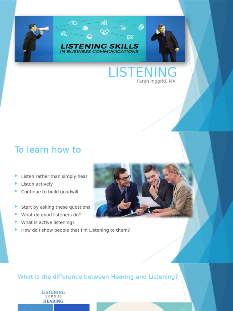 Pertemuan Ke 9 Business Communication, Listening | PDF | Interpersonal ...