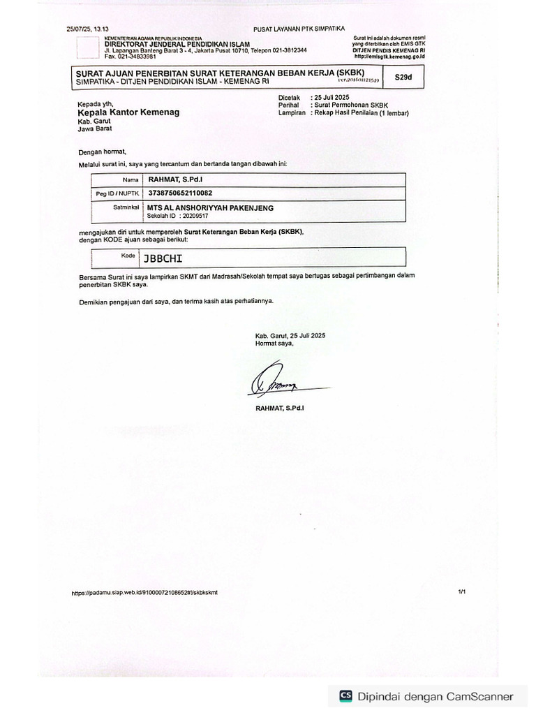 s29d - Rahmat 2025 | PDF