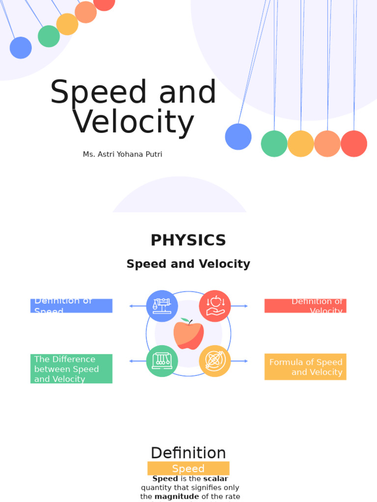 Speed vs. Velocity Explained | PDF
