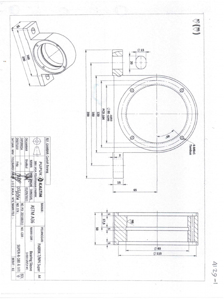 Bearing Housing & Cover L-0101 Abef-Drawing 2 | PDF