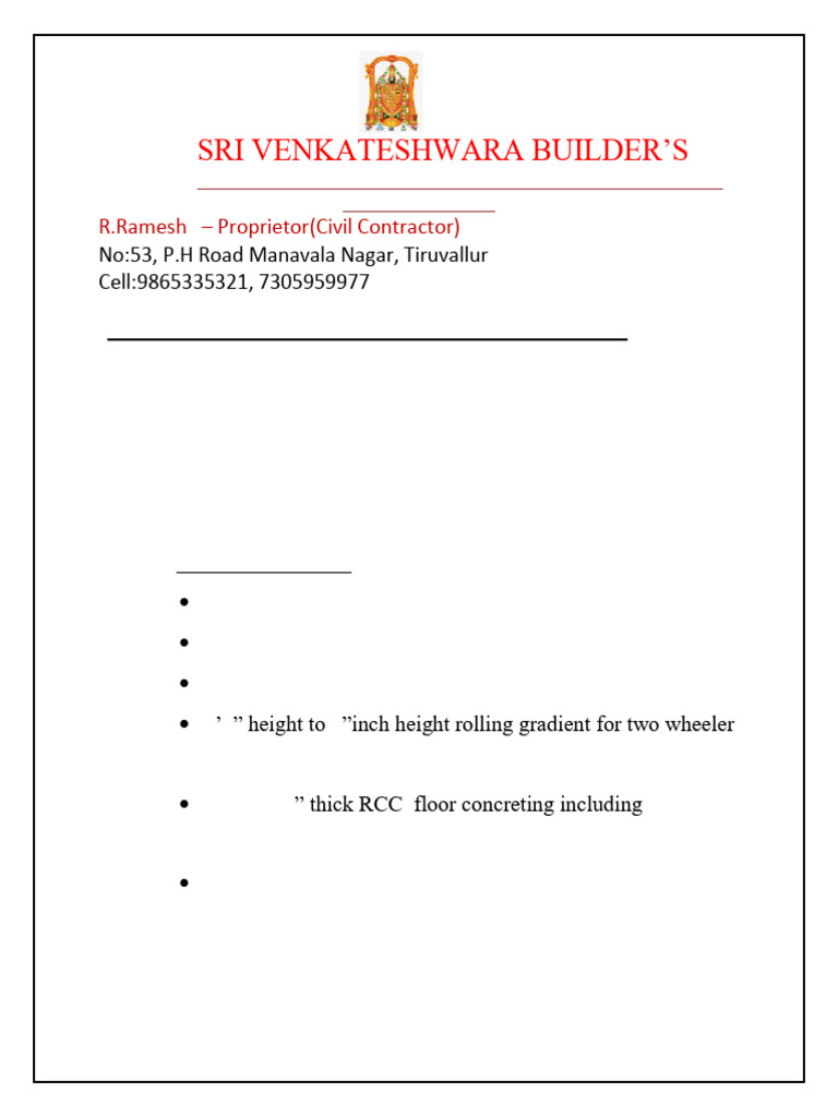 Concrete Flooring Quotation for NTC | PDF