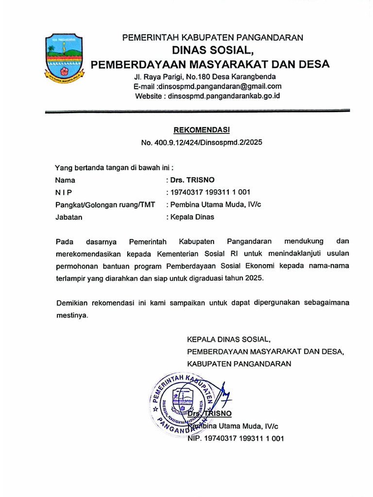 Surat Usulam KPM Ppse | PDF