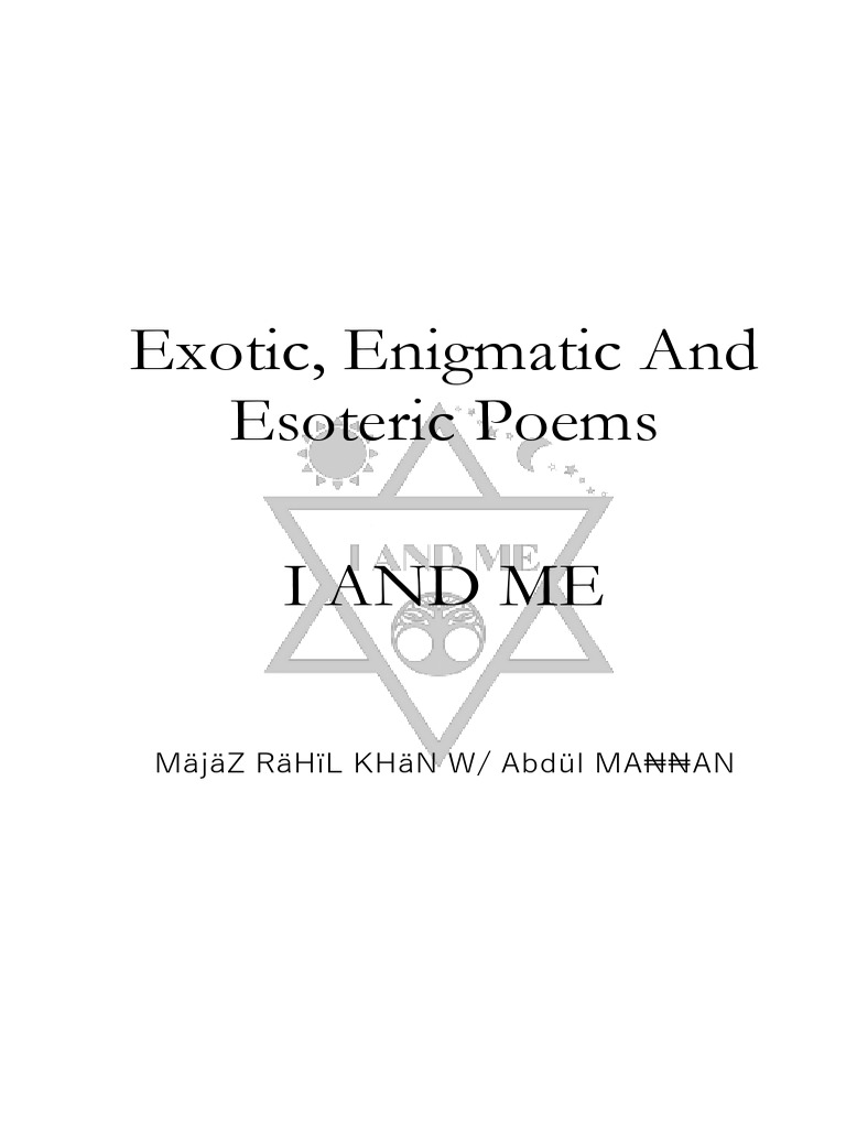 Exotic Enigmatic and Esoteric Poems Volume 1 | PDF | Love | Soul