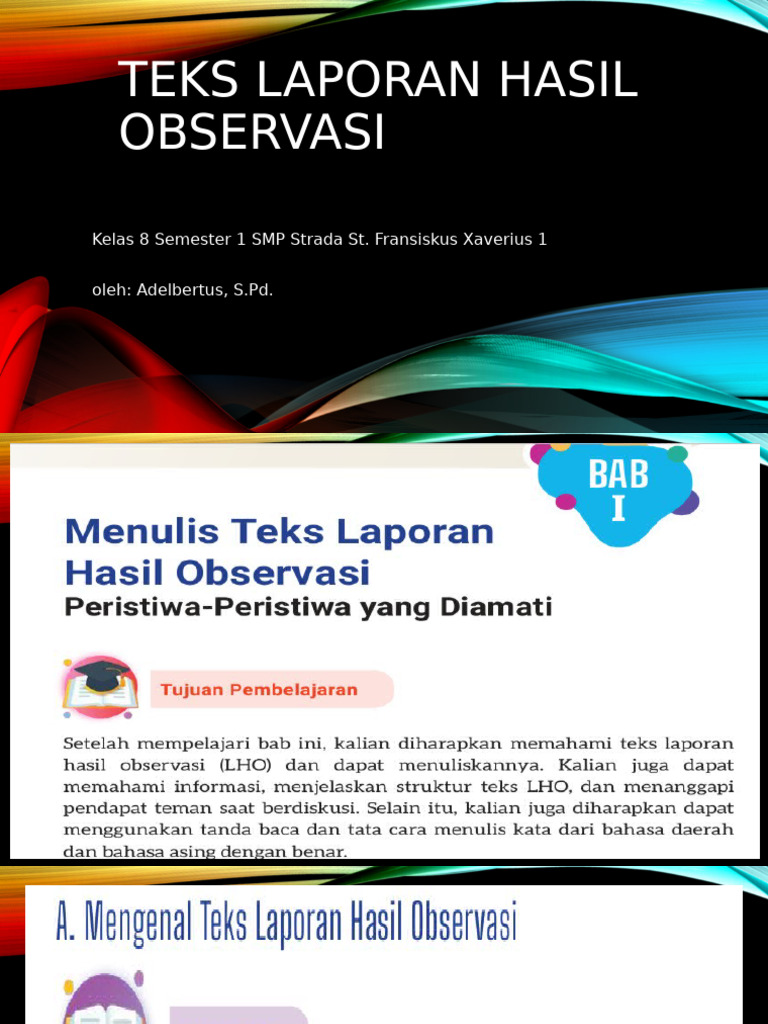 Teks Laporan Hasil Observasi | PDF