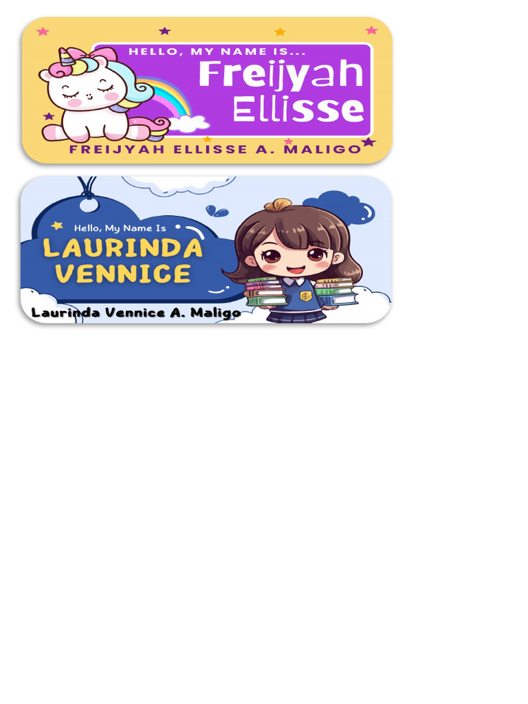 Name Tag Ate Bebeng | PDF