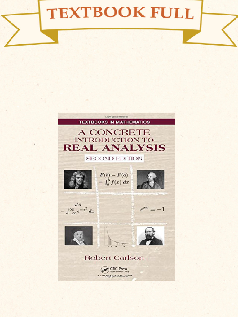 A Concrete Introduction To Real Analysis, Second Edition Robert Carlson PDF Download | PDF ...