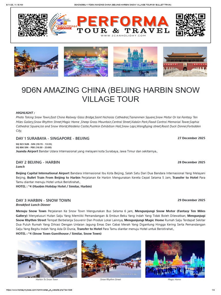 06acn098u-1-9d6n Amazing China (Beijing Harbin Snow Village Tour by ...