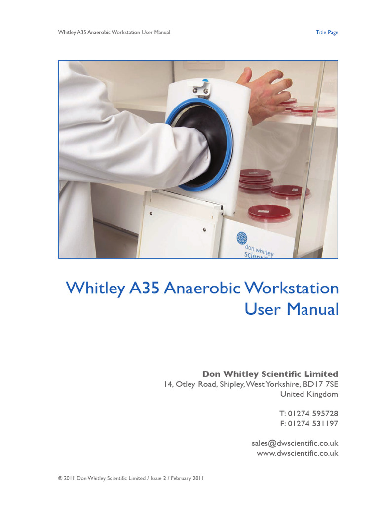 Cappa Whitley A35 Anaerobic Workstation | PDF | Bacteria | Oxygen