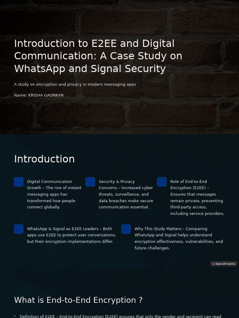 Introduction To E2EE and Digital Communication A Case Study On WhatsApp ...