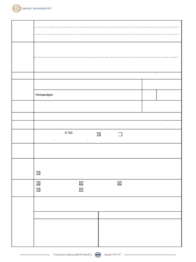 Housing Contract Lund ED 2D 1109-3 | PDF | Lease | Leasehold Estate