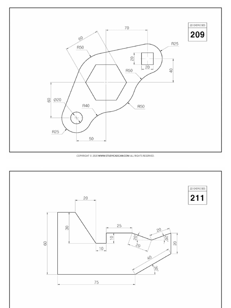 2d Cad Exercises 20 Okt 24 | PDF