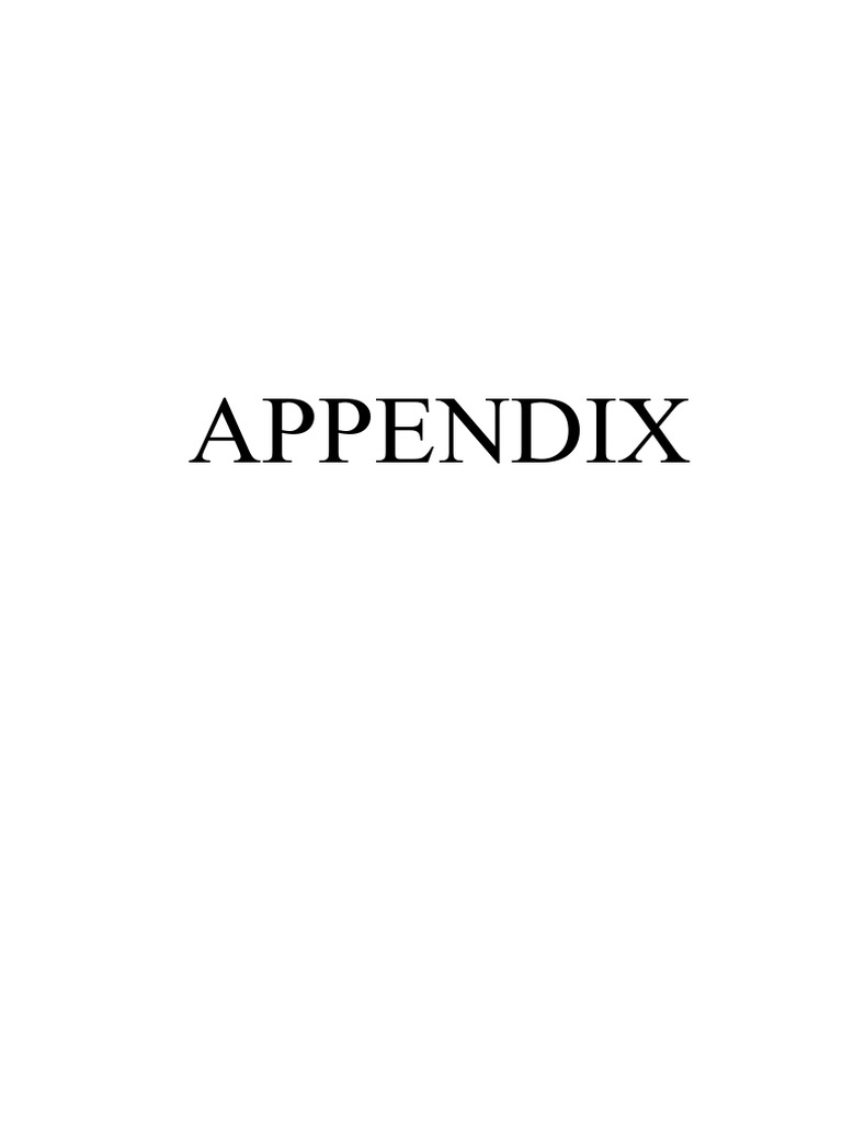 Appendix | PDF