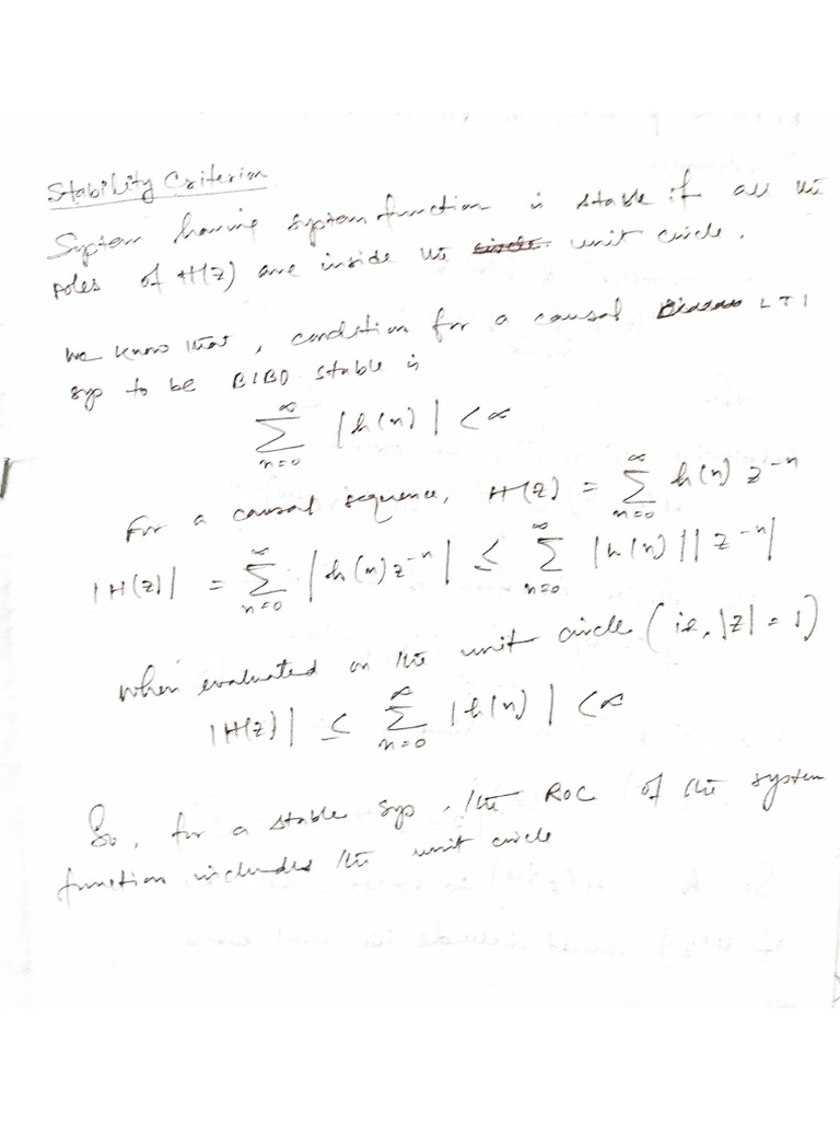 Z Transform Stability & Relation of S & Z Plane | PDF