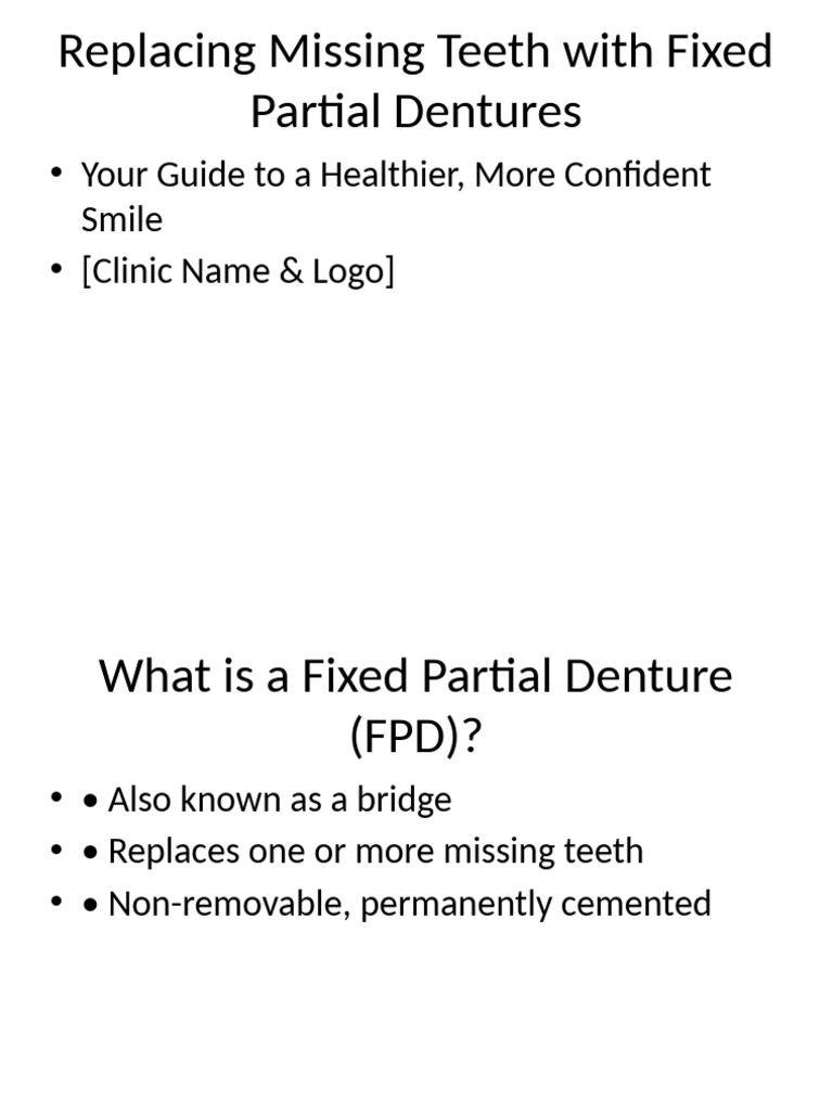 FPD Patient Education Presentation | PDF