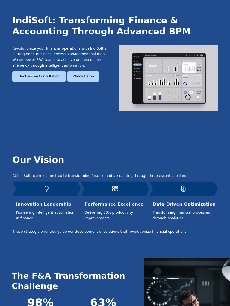 IndiSoft Transforming Finance and Accounting Through Advanced BPM | PDF ...