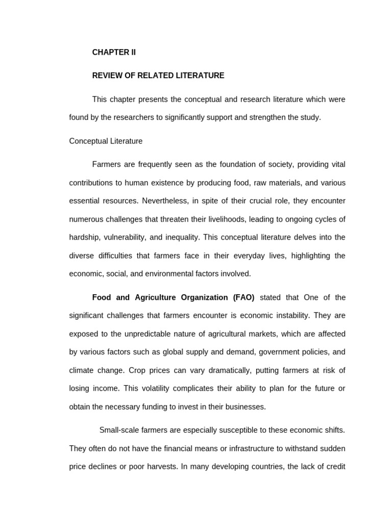 Chapter 2 Research Finallll | PDF | Agriculture | Smallholding