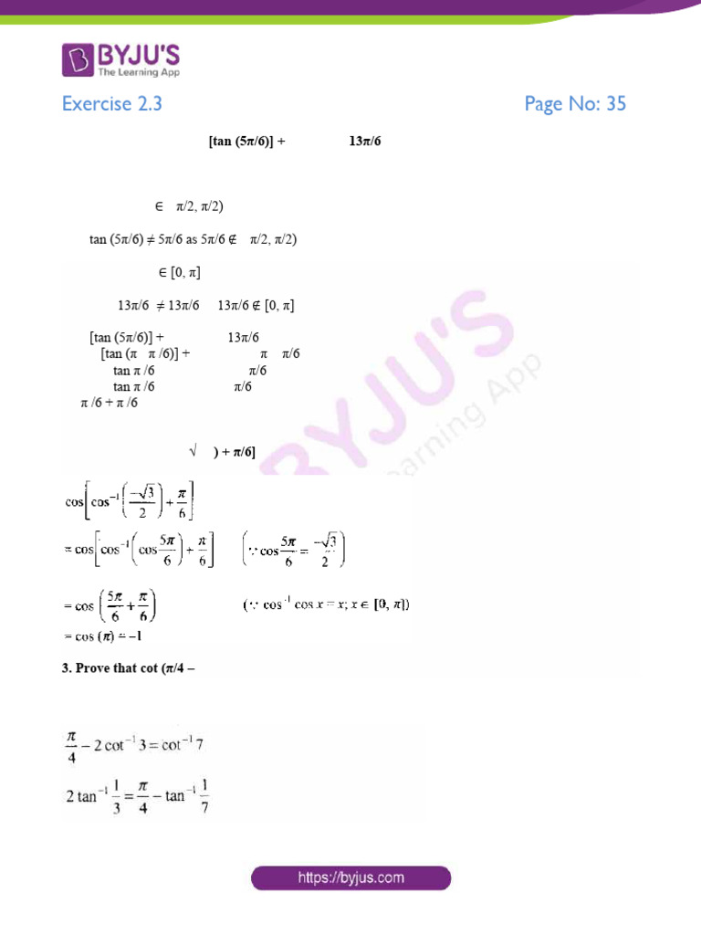 NCERT Exemplar Solutions Class 12 Mathematics Chapter 2 | PDF | Trigonometric Functions ...