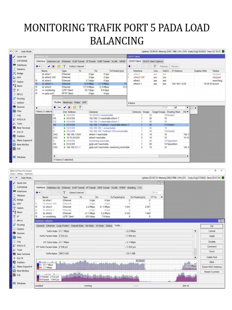 Monitoring Trafik Port 5 Pada Load Balancing | PDF