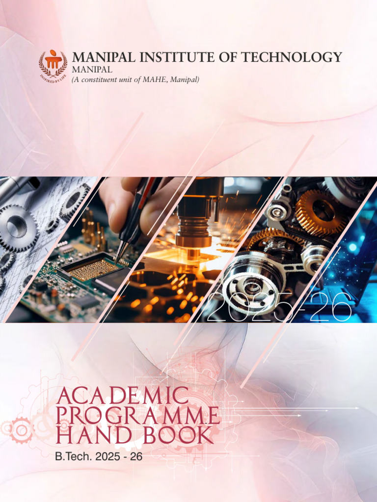 Academic Handbook 2025-26 - MIT Manipal-2 250711 223754 | PDF | Engineering | Educational Stages