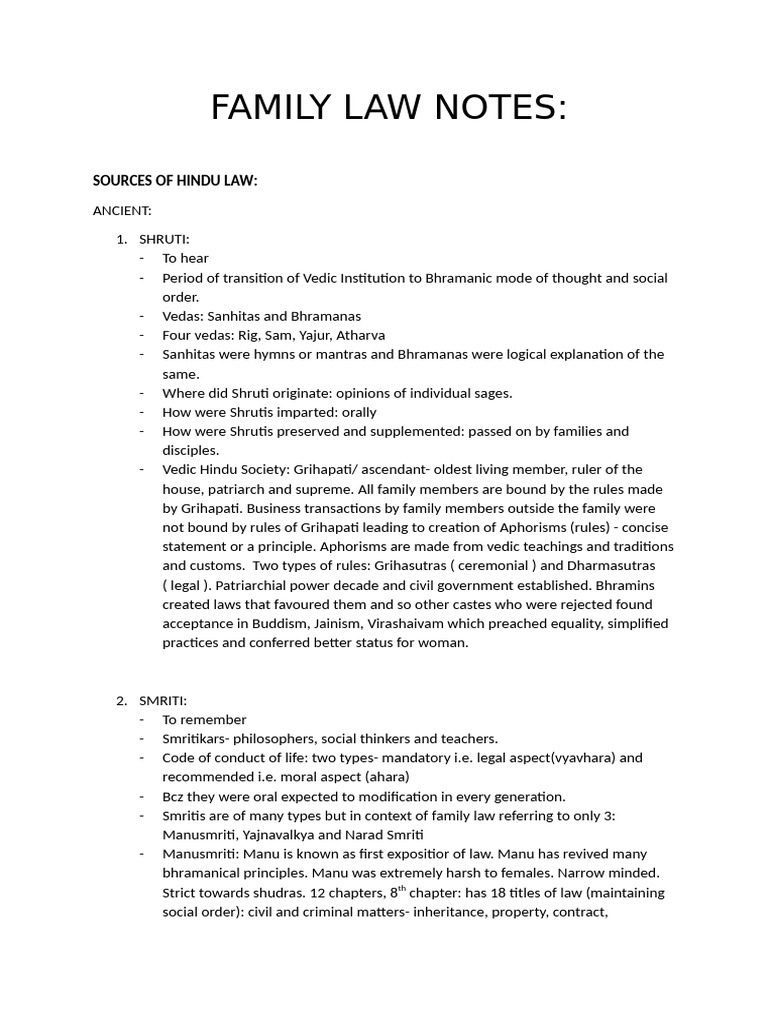 Sources of Hindu Family Law Explained | PDF | Domicile (Law) | Justice